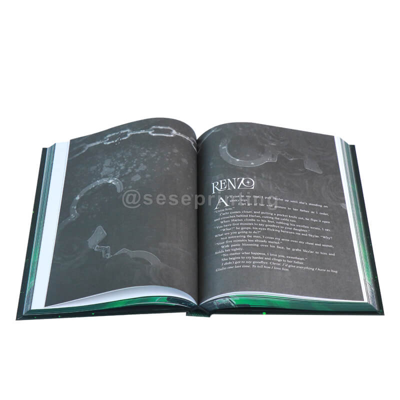 Foil Stamping Finish Hardcover Book Special Edition with Patterned Edges