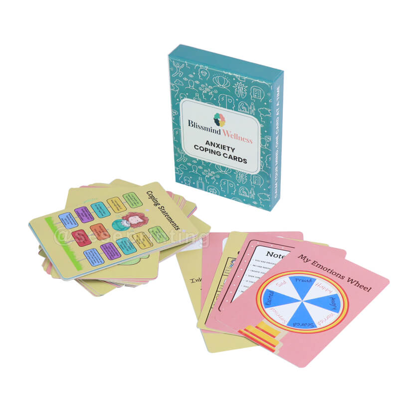 Custom Self Care Coping Statement Cards Games with Packaging Boxes for ...