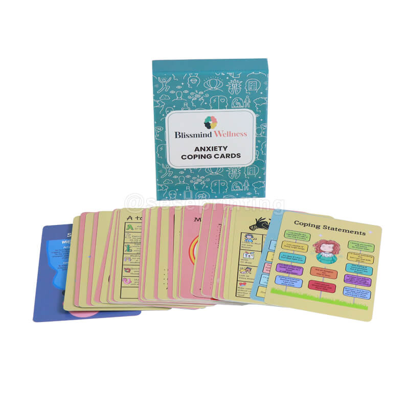 Custom Self Care Coping Statement Cards Games with Packaging Boxes for ...