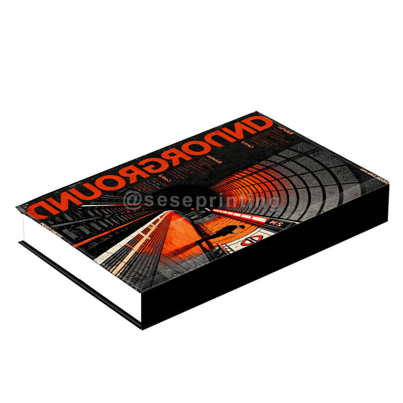 Premium Custom Black and White Hardcover Book Printing with Matte Laminate