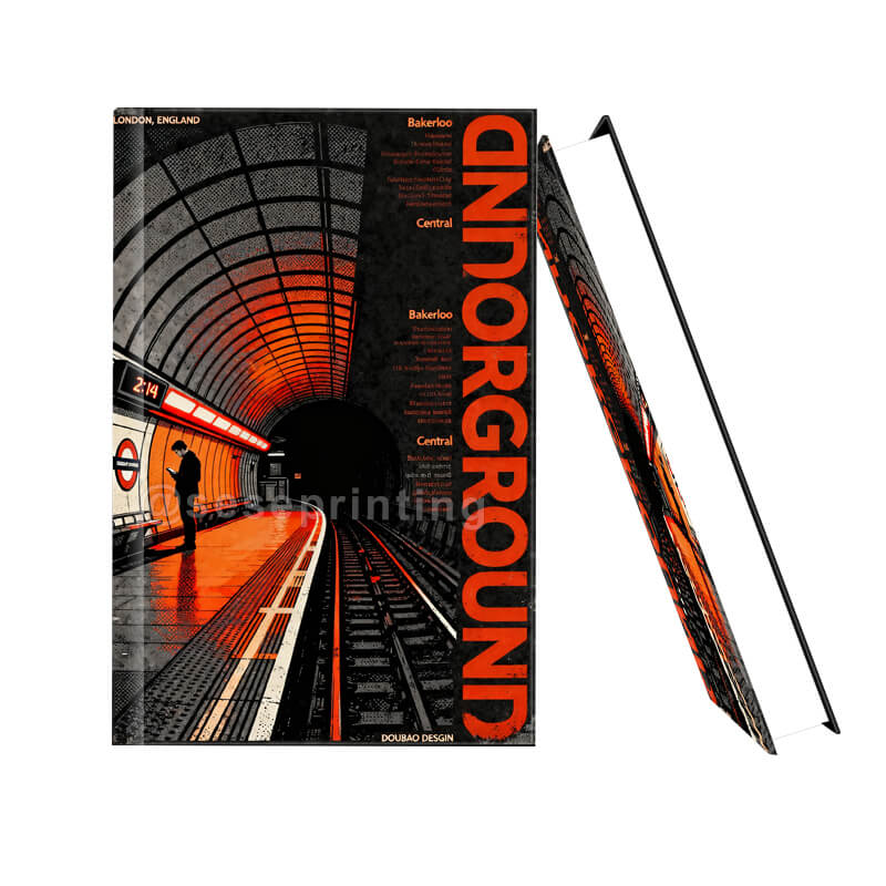 Premium Custom Black and White Hardcover Book Printing with Matte Laminate